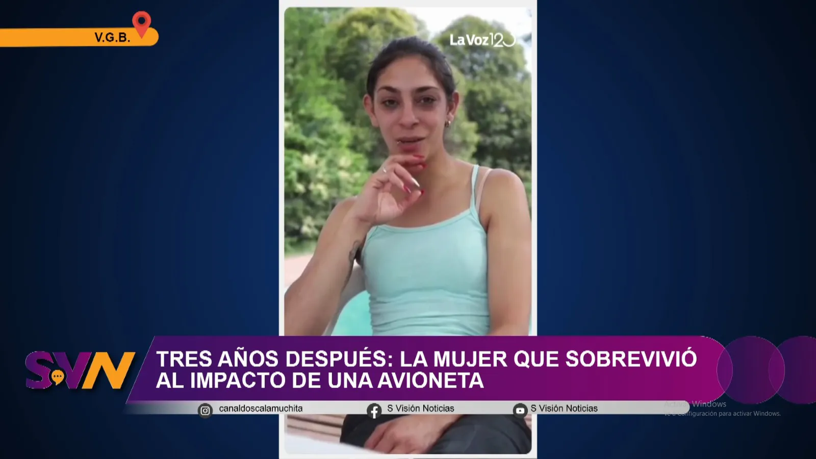 Tres años después: la mujer que sobrevivió al impacto de una avioneta